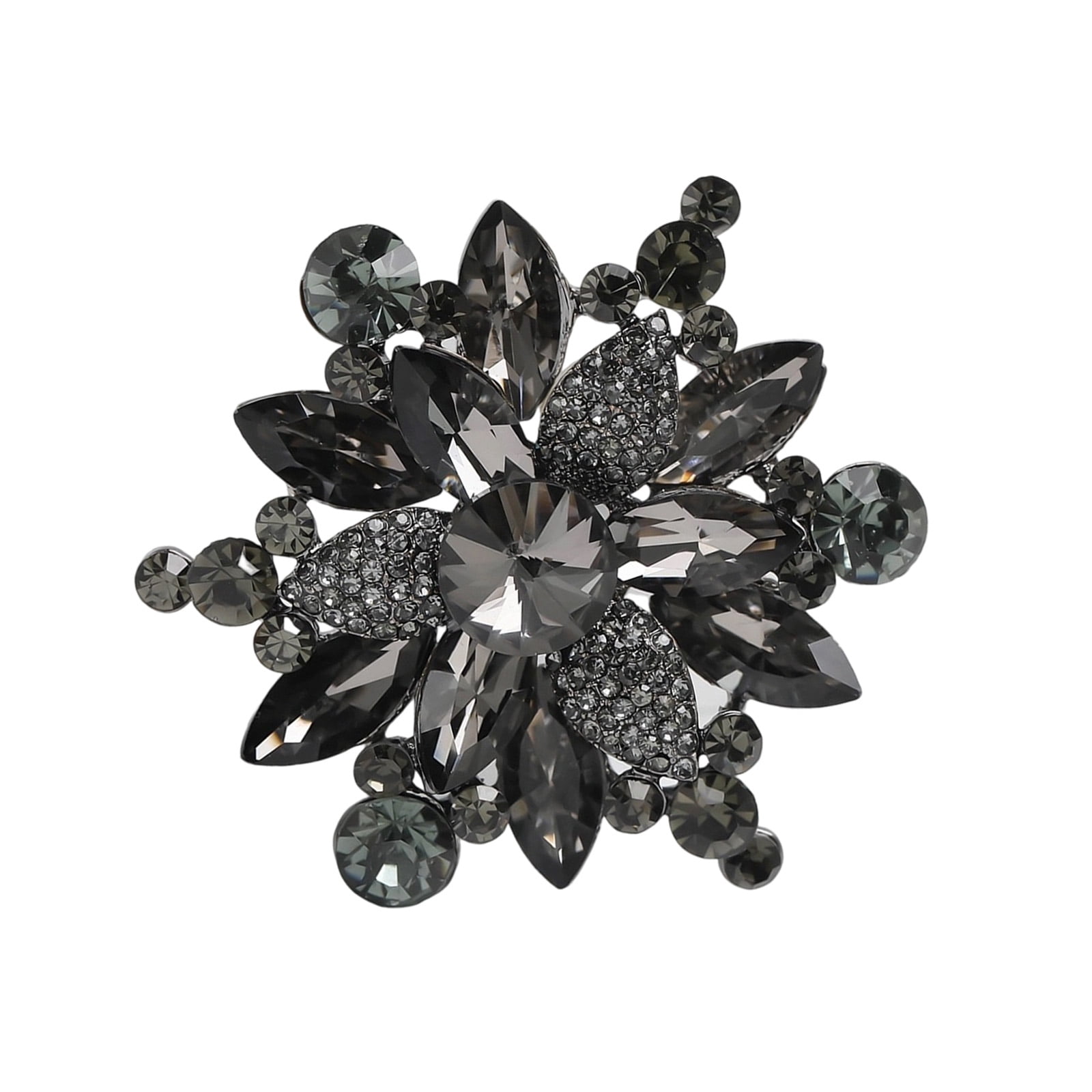 Elegant Florals Rhinestones Brooch Formal Occasion Jewelry Sturdy Alloy ...