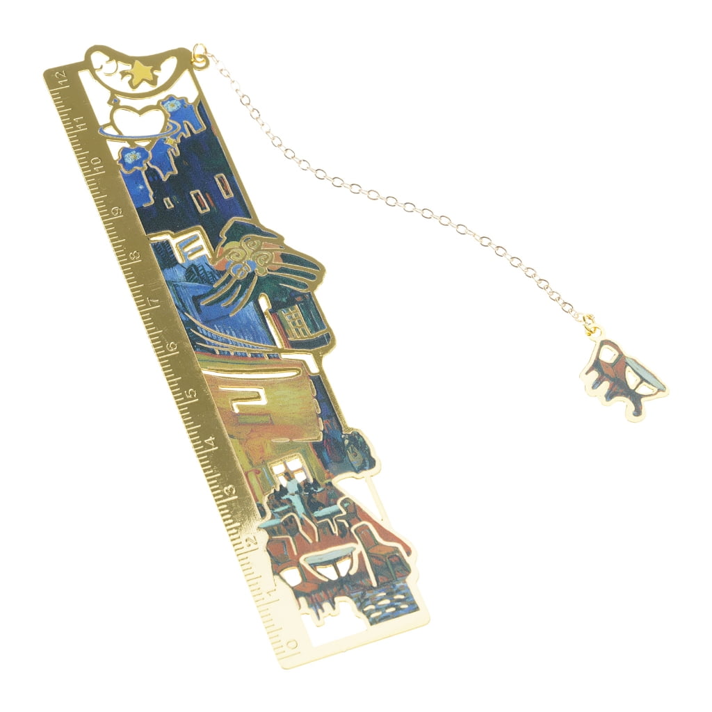 Elegant Flower Bookmarks with Chain Hollow Metal Bookmarks Book Page ...
