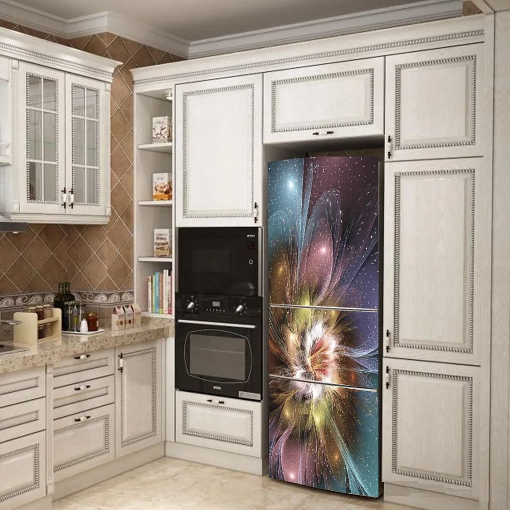 Elegant Flower Fridge Stickers To Cover Waterproof Peel and Stick ...