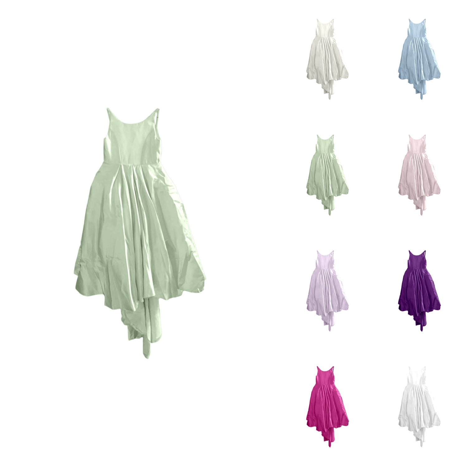 Elegant Flower Girl Dress with Cathedral Train, Long Puffy Gown for ...