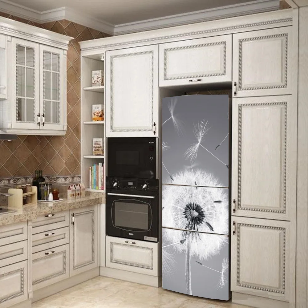 Elegant Flower Stickers To Cover Fridge Waterproof Peel and Stick ...