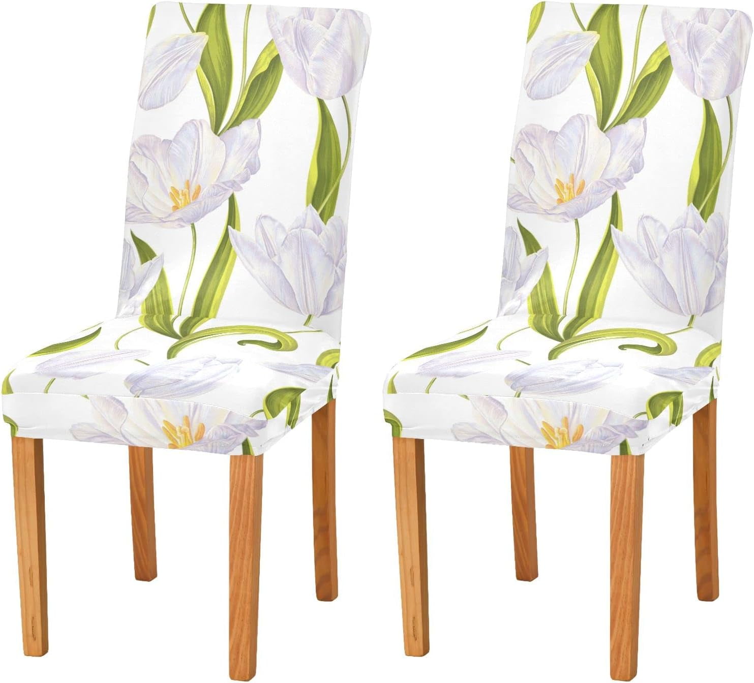 Elegant Flowers Chair Covers for Dining Room Removable Washable ...