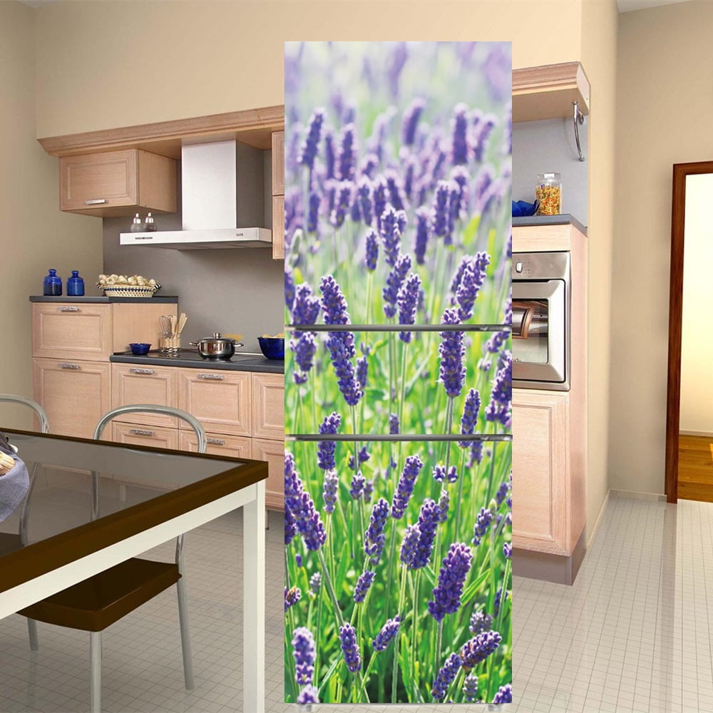 Elegant Flowers White Flower Wall Stickers Fridge Door Decorations Self ...