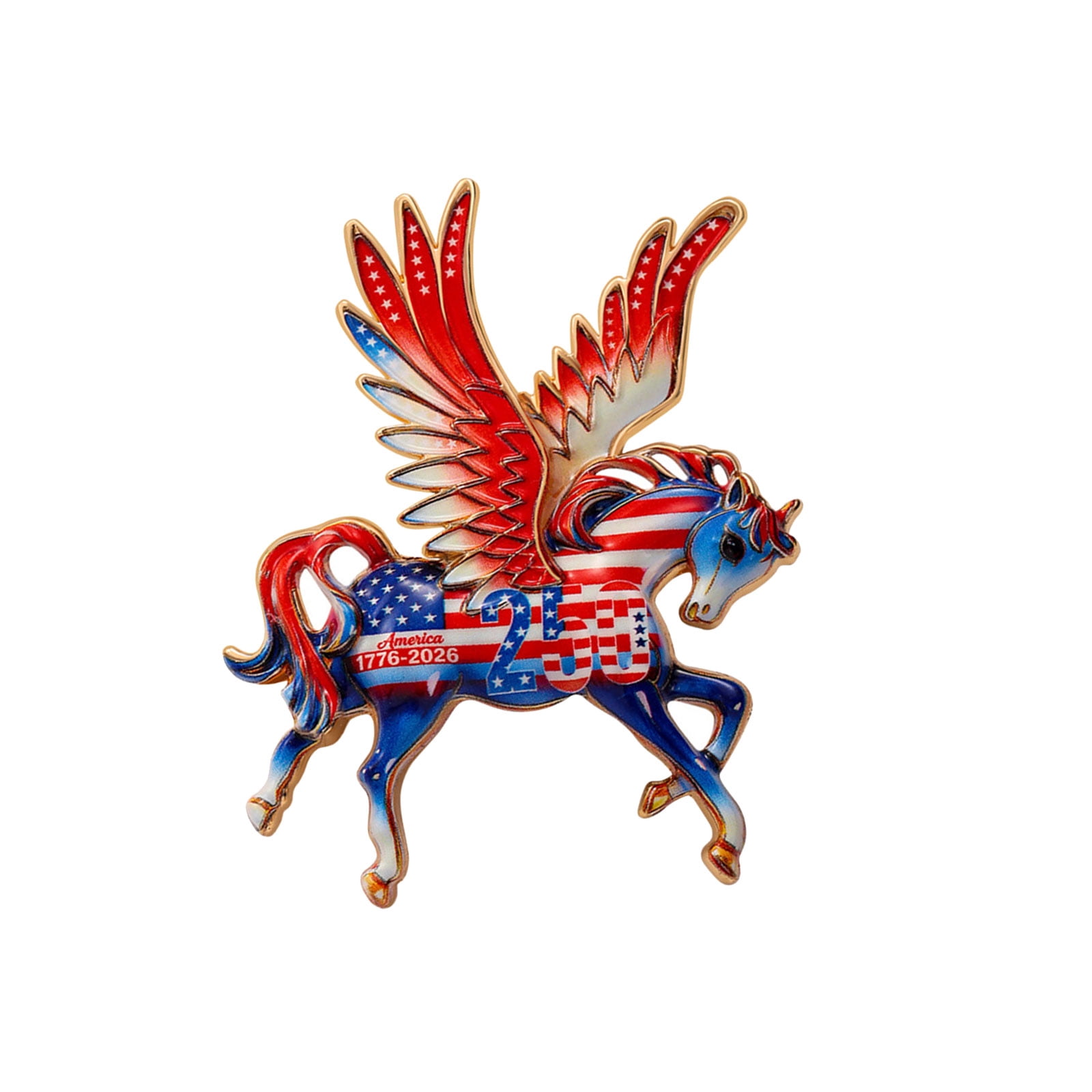 Elegant Flying Horse Brooch Pin Enameled With Big Wing For 250Th ...