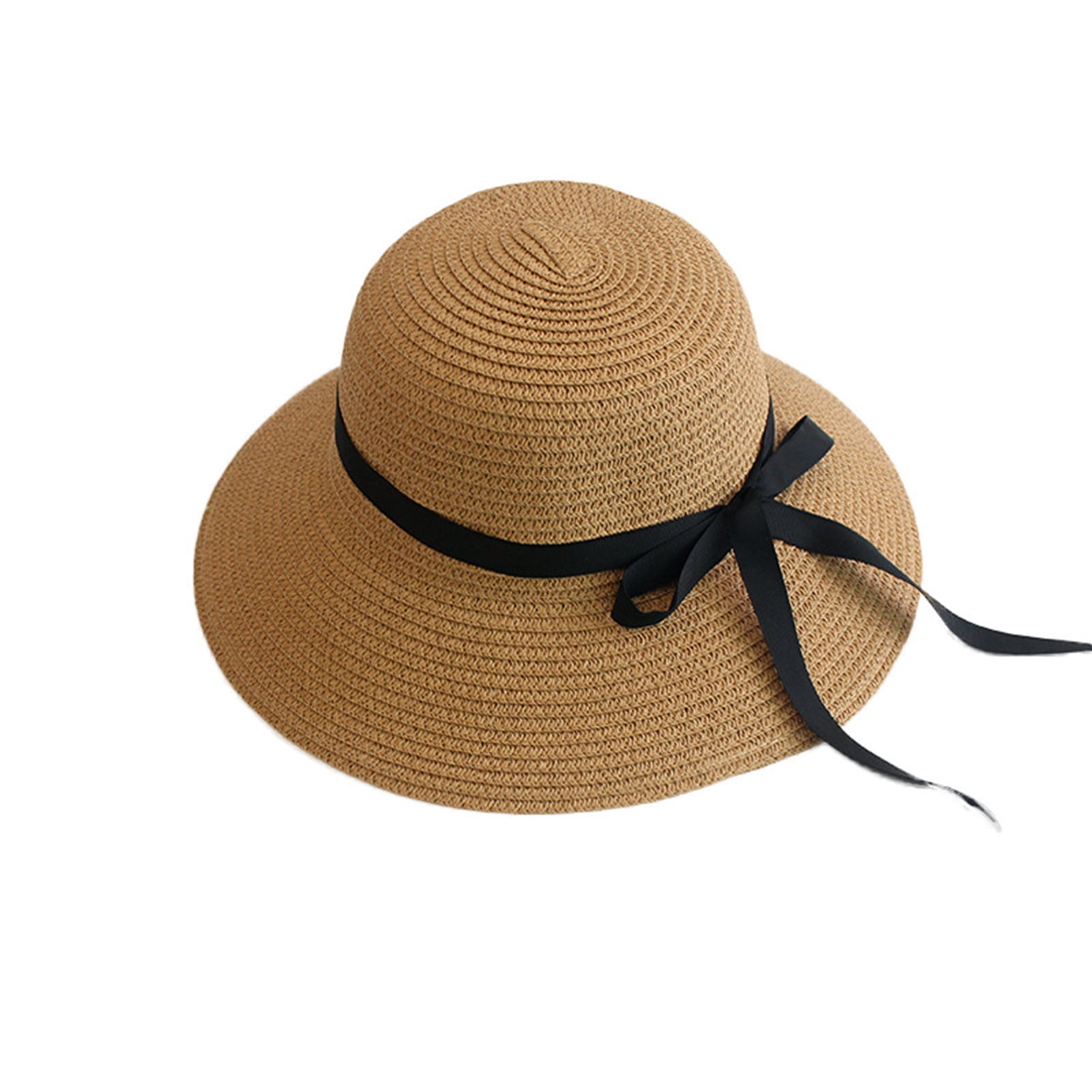 Elegant Foldable Sun Hat with Windproof Rope - Anti-UV Wide Brim Straw ...