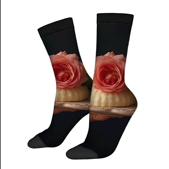Elegant Four Seasons Universal Socks 2 Pairs featuring artistic cream ...