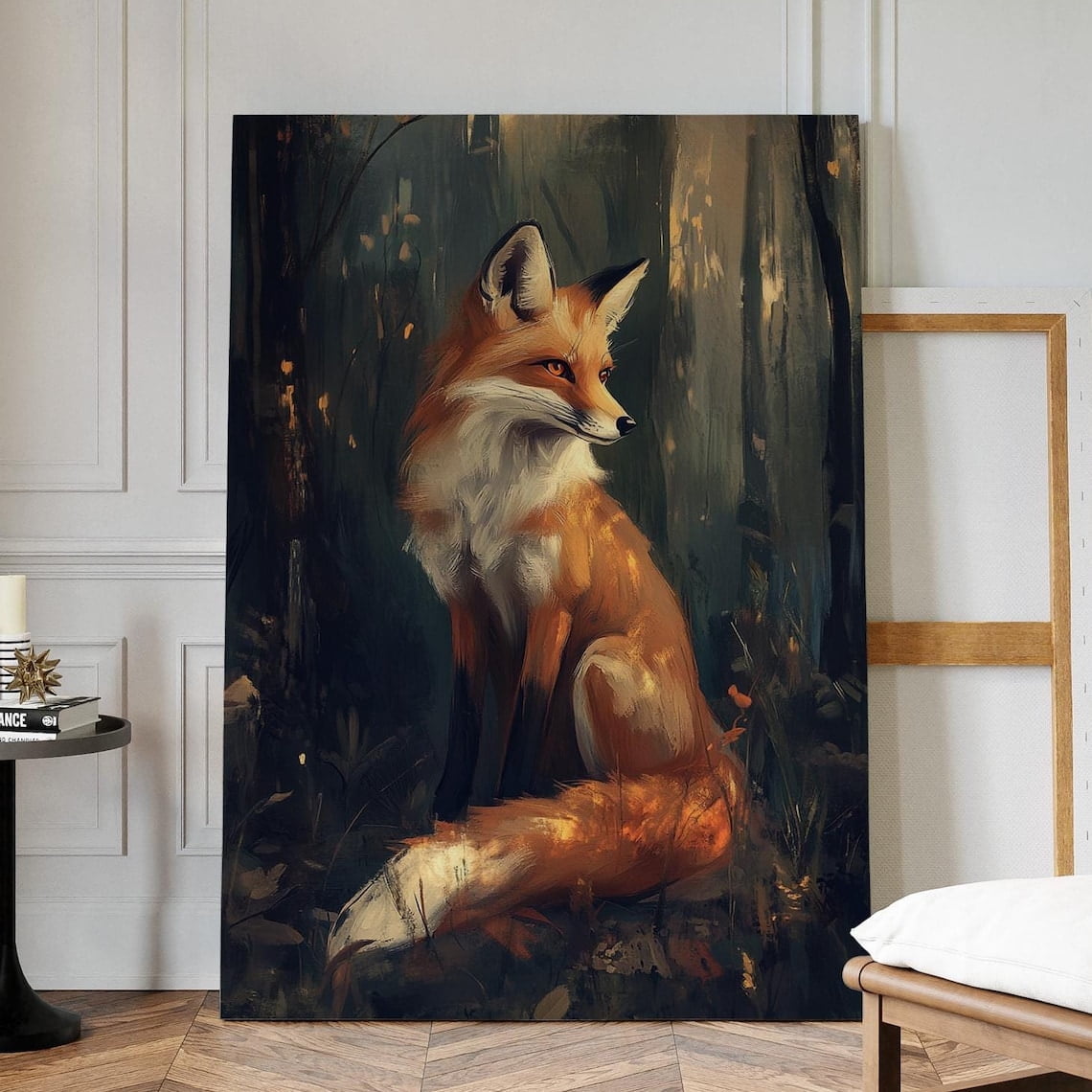 Elegant Fox Art, Mystical Forest Scene, Vibrant Wildlife For Rustic ...