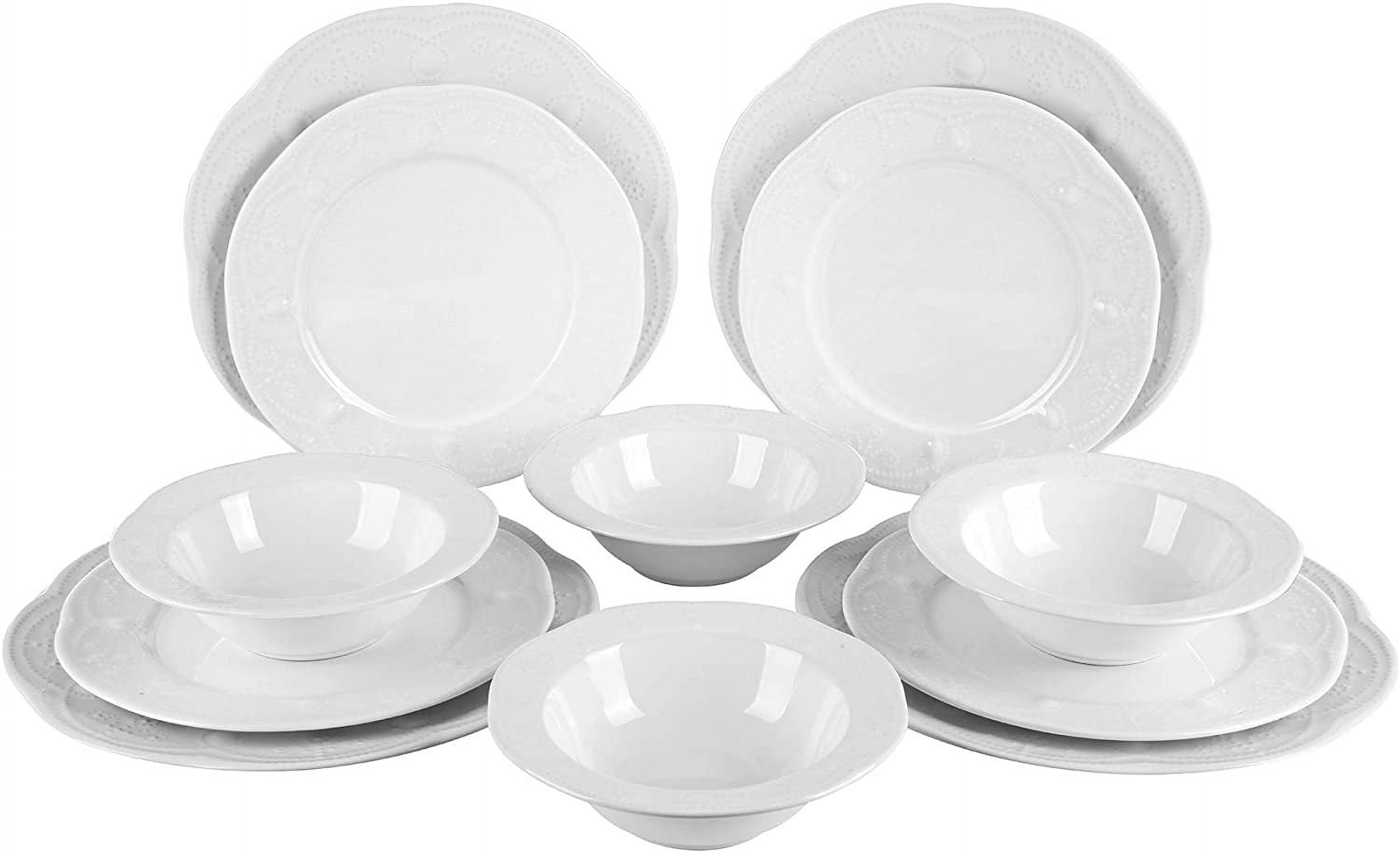 Elegant Fulya 12-Piece Dinnerware Set in Lovely Pastel Hues for a ...