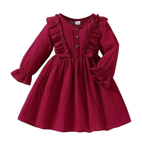 Elegant Girls Casual Dress with Lace Trim Soft Comfortable Fabric ...