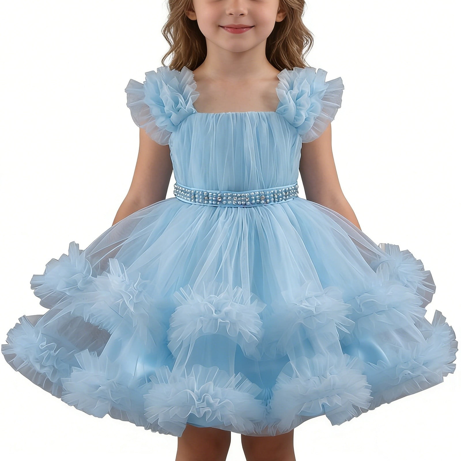 Girls Formal Party Dress Elegant Tutu Gown For Birthday Recital ...