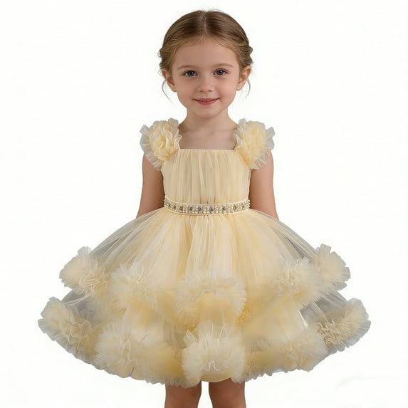 Girls Formal Party Dress Elegant Tutu Gown For Birthday Recital ...