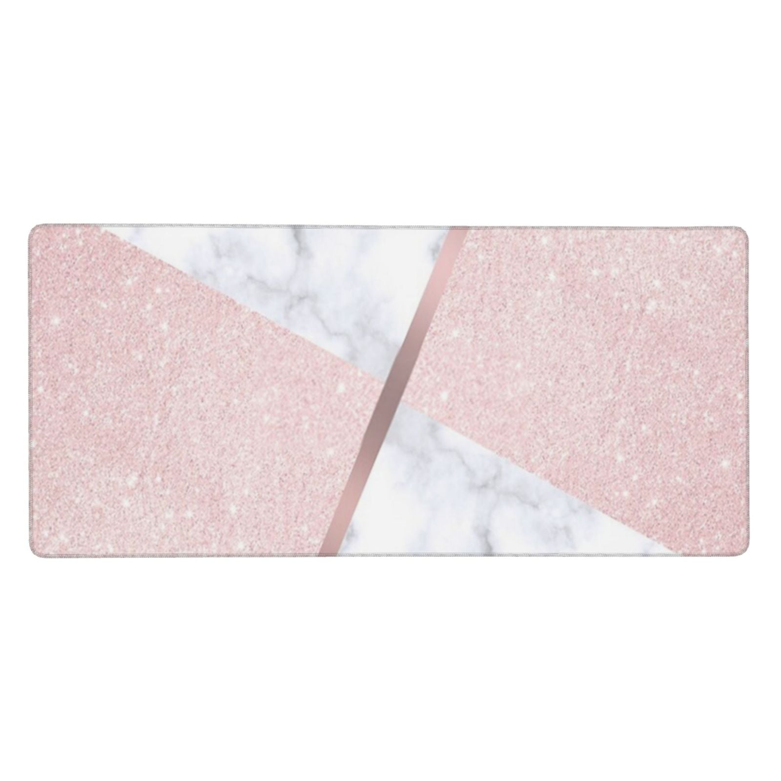 Elegant Girly Rose Gold Glitter & White Marble Mousepad Large Mouse Pad ...