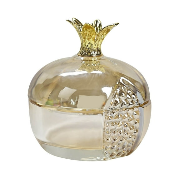 Elegant Glass Cleaning Container with Pomegranate Design for Home and ...