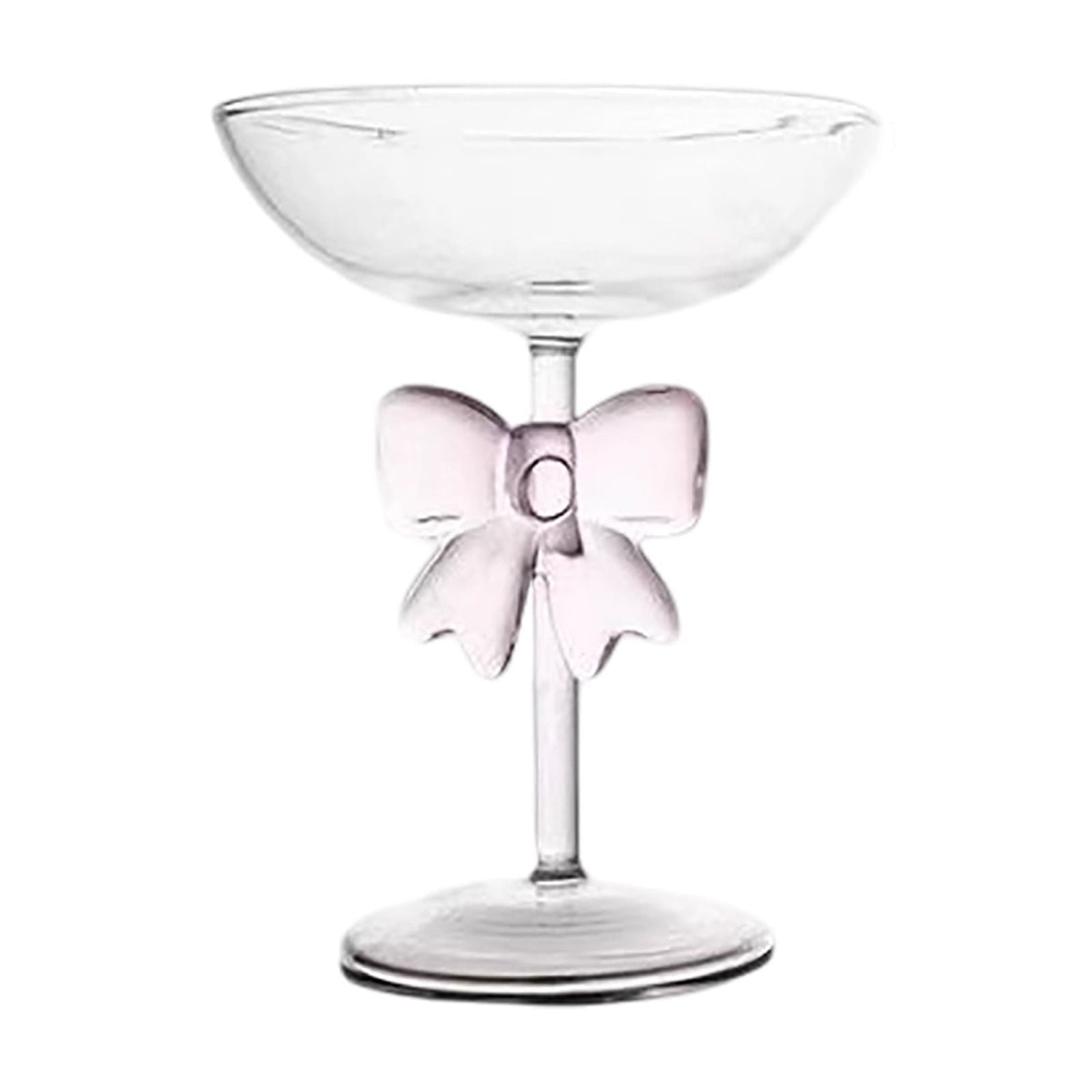Elegant Glass Cup With Bow Design Transparent Iced Coffee Juice Milk ...