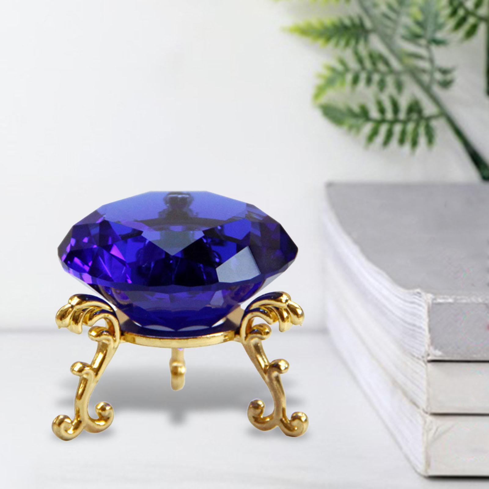 Elegant Glass Display Ornament Metal Tripod Collectibles Centerpiece ...