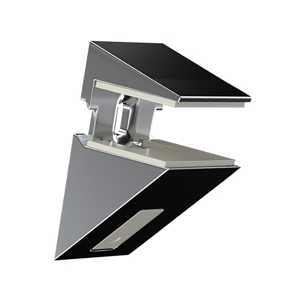 Elegant Glass Shelf Support Set with Adjustable Clamp for Secure Wall ...