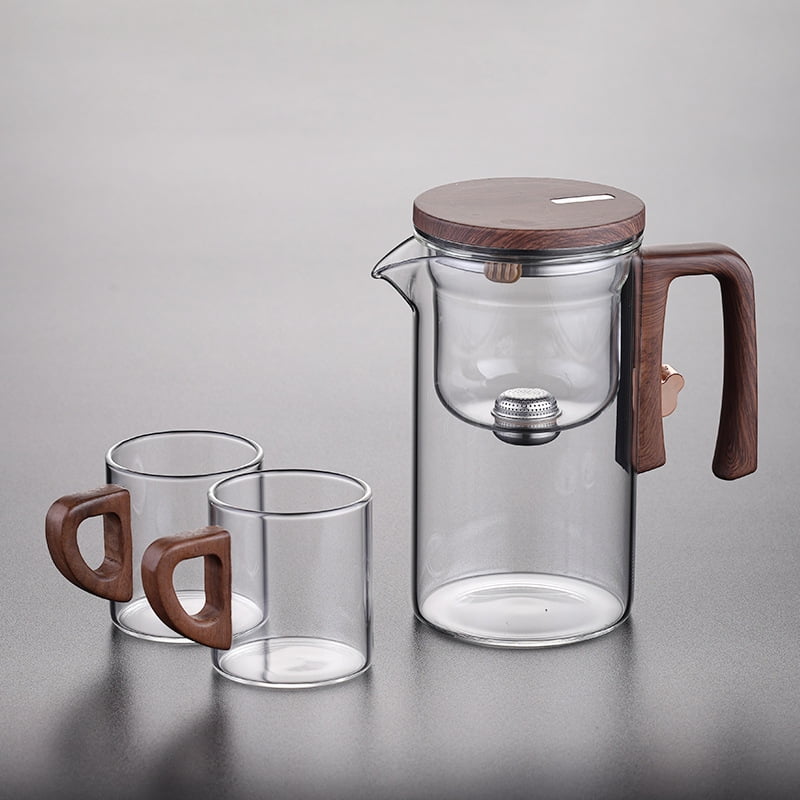 Elegant Glass Tea Brewing Pot Magnetic Absorption Tea Making Tool Home ...