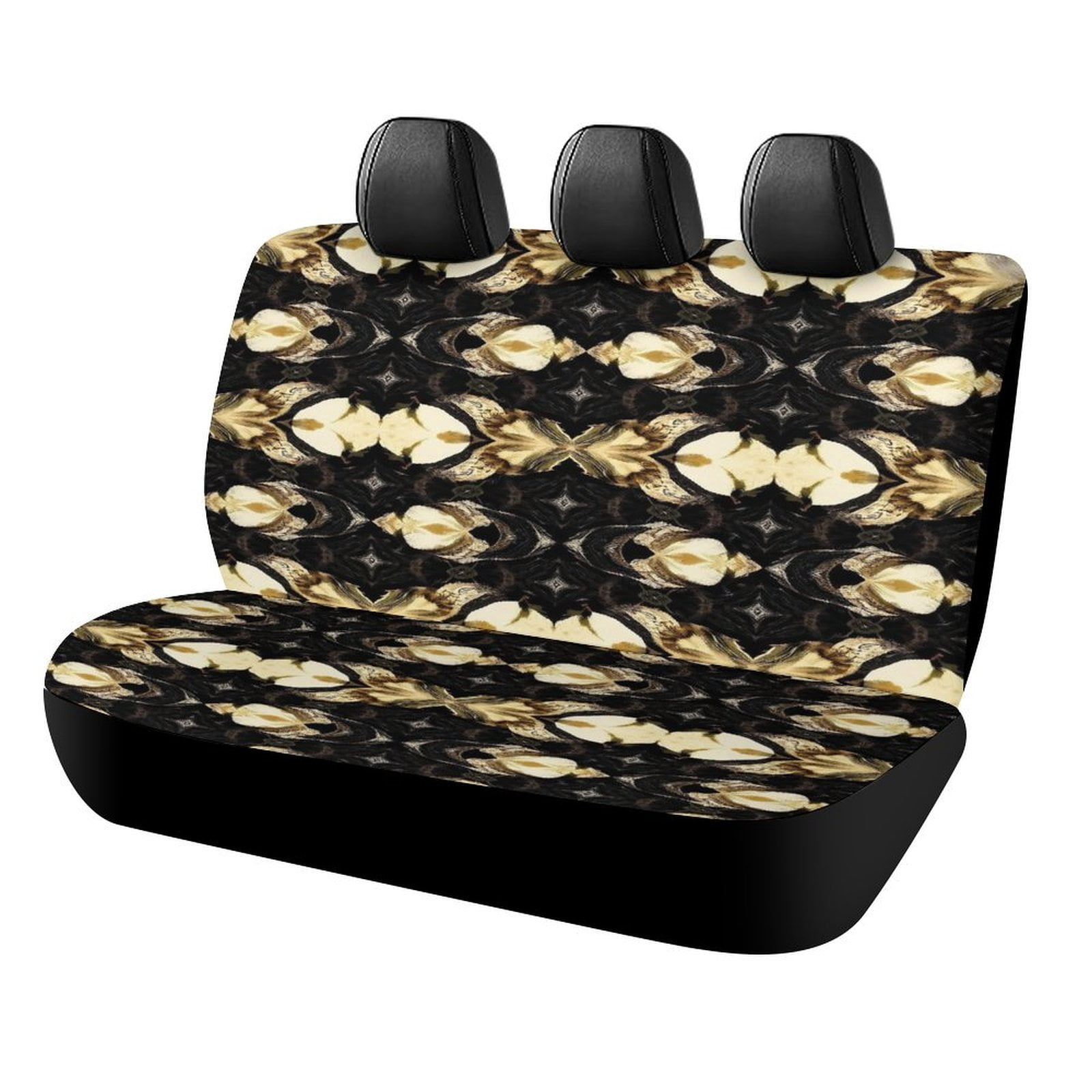 Elegant Gold Black Kaleidoscope Pattern Design Car Back Seat Pad Useful ...