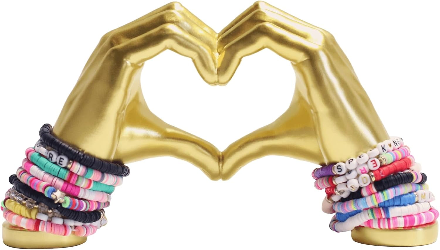 Elegant Gold Heart Hands Sculpture for Bedroom or Living Room Decor ...