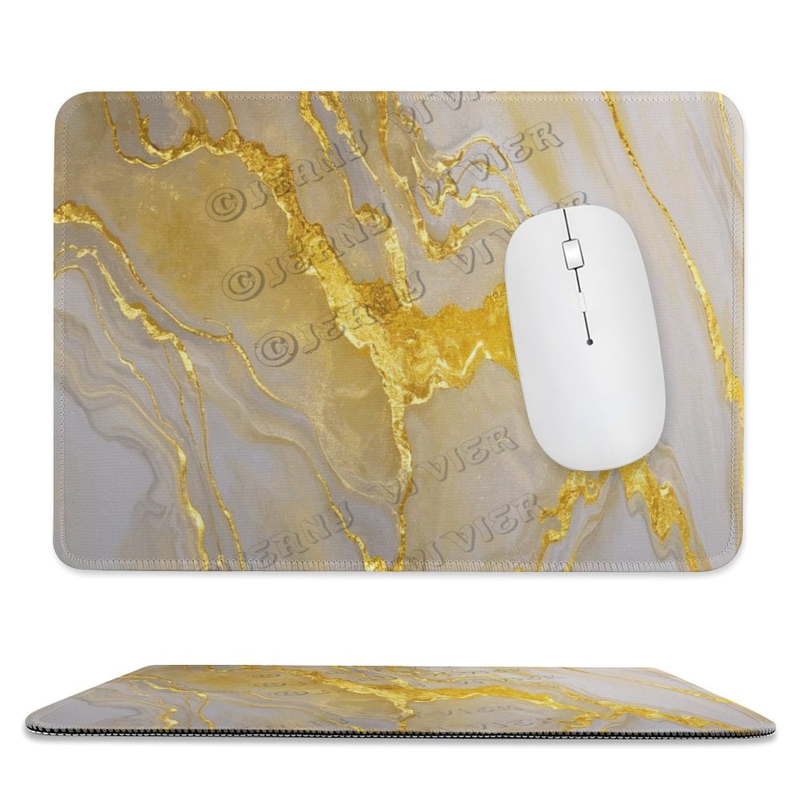 Elegant Gold Marble Mouse Pad, 8x10 Inches, Non-Slip Base for Gaming ...