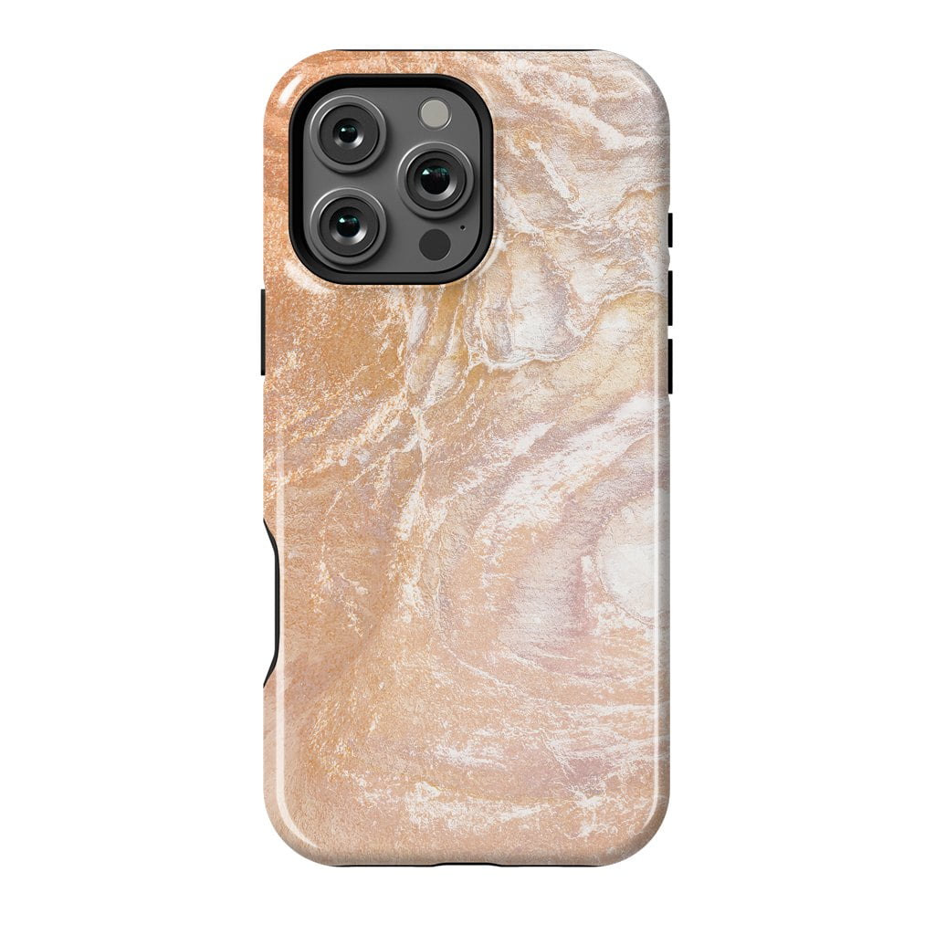 Elegant Gold Sandstone Marble Decorative Art iPhone Case 17 16 15 14 13 ...