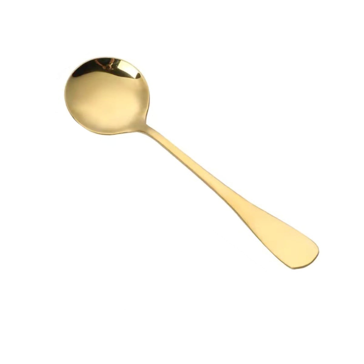 Elegant Gold Stainless Steel Bouillon Spoons, Luxury Titanium Plating ...