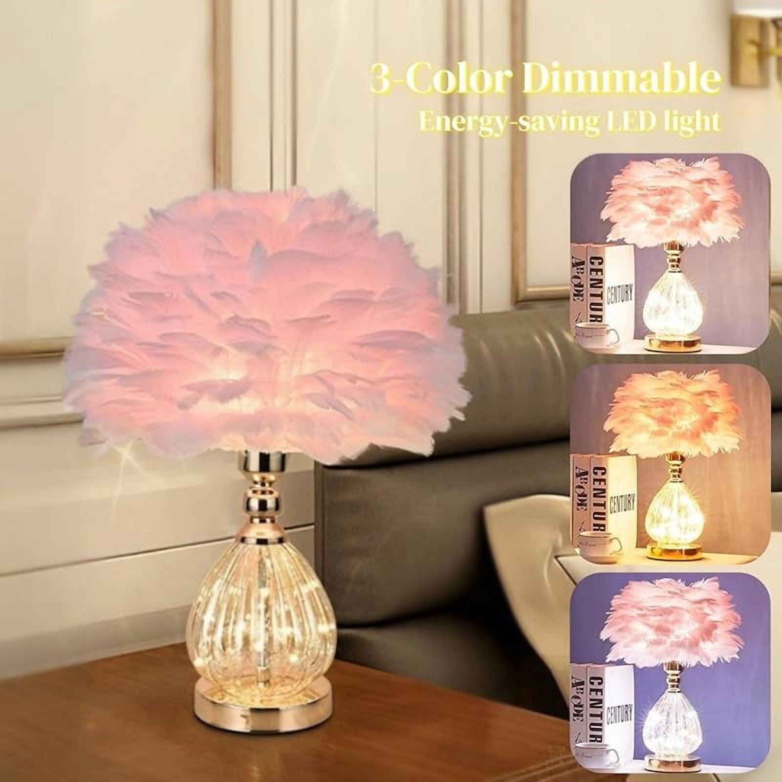 Elegant Gold Stand Feather Table Lamp – Luxury Romantic & Modern ...