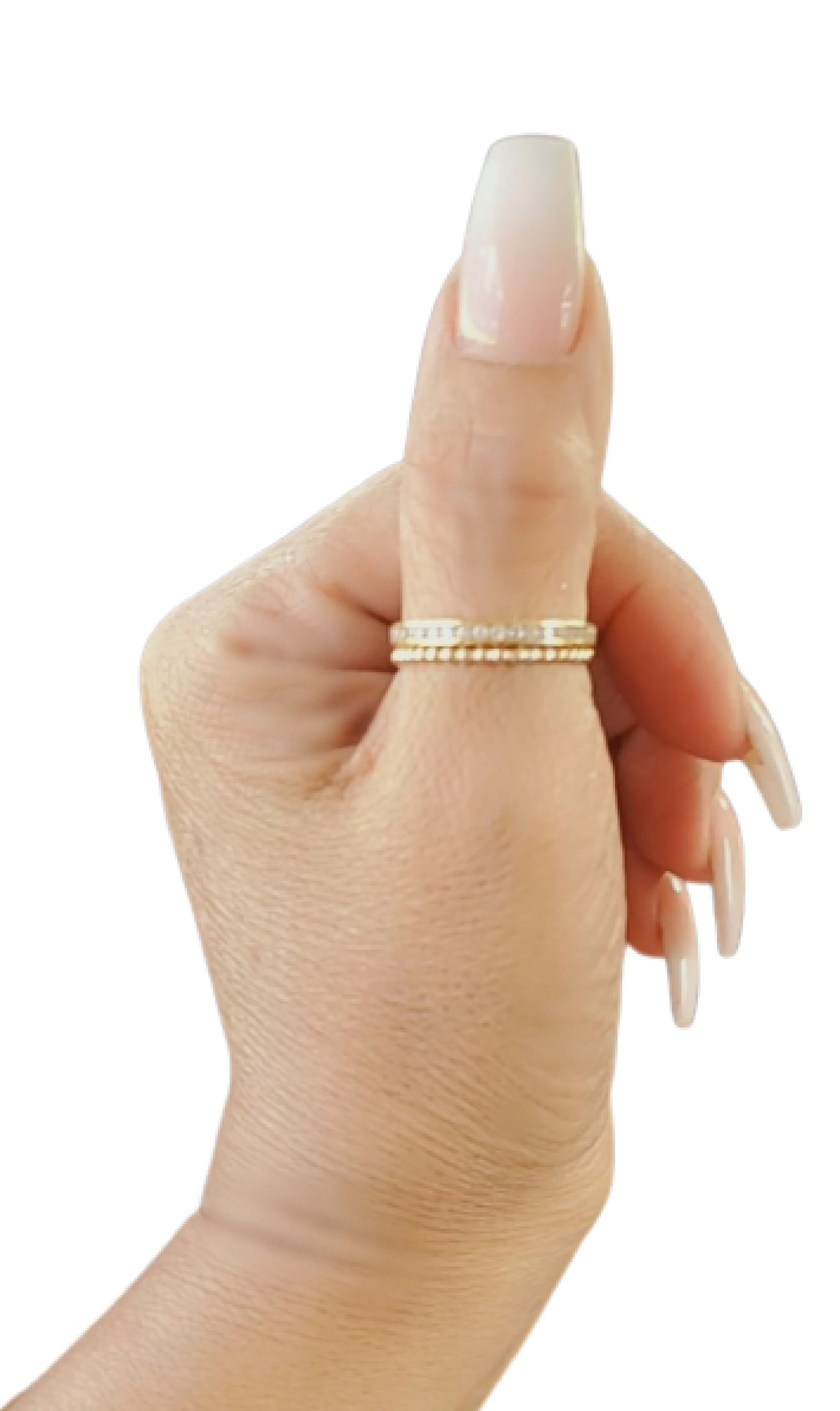 Elegant Gold Thumb Ring - Stacking Bead Clear Crystal - 14k Gold Filled ...