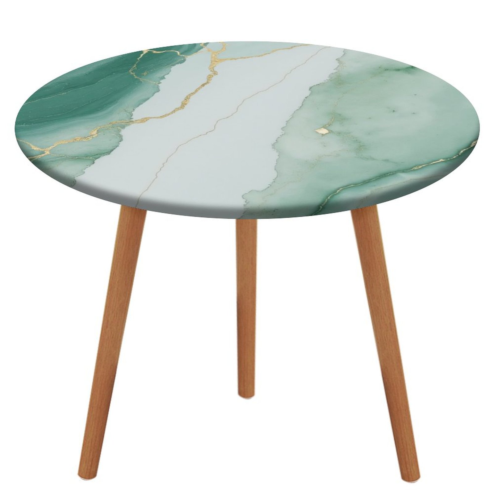 Elegant Gold Vein Marble Texture Tablecloth Round Elastic Fitted ...