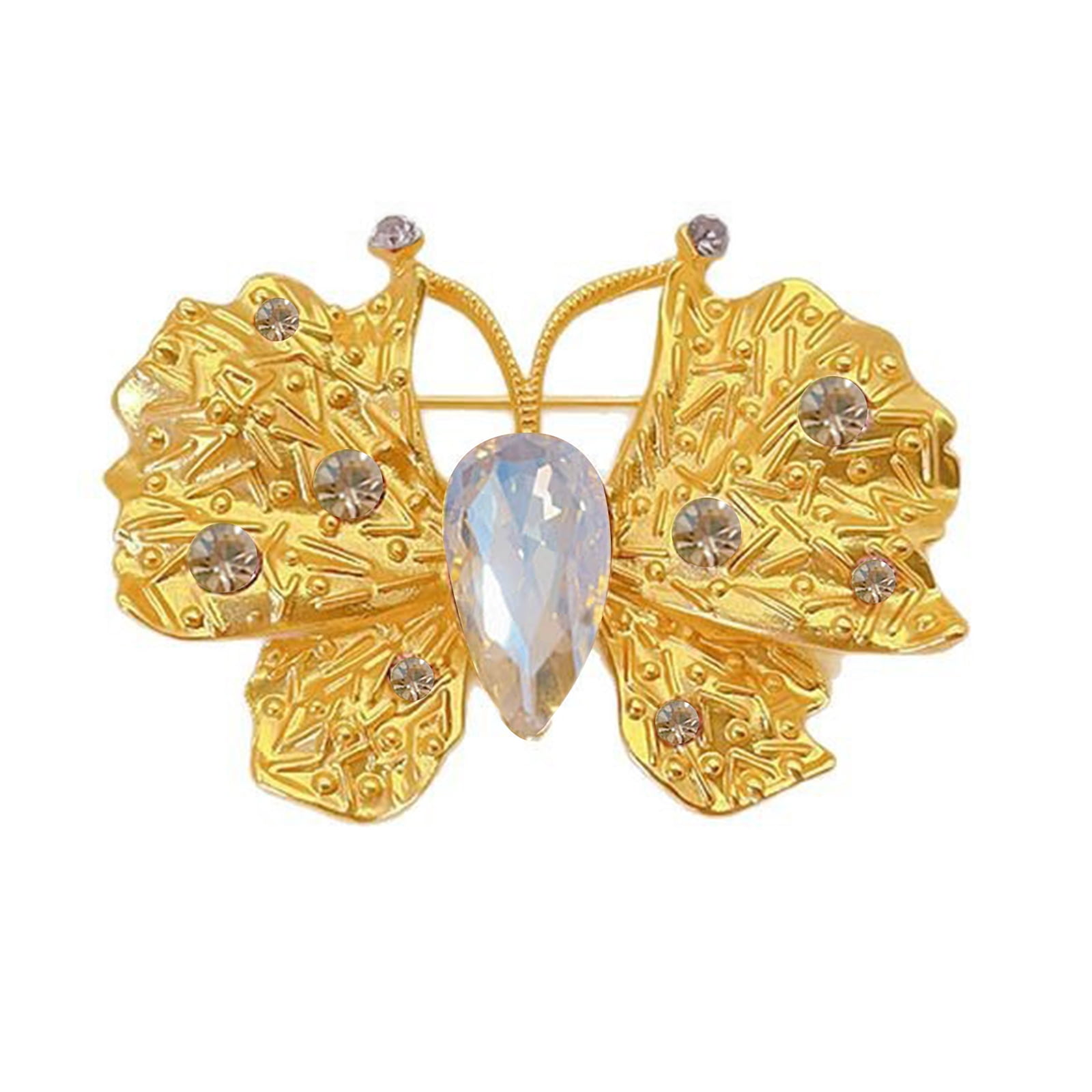 Elegant Golden Butterfly Brooches Dress Accessory Brooch Pin Alloy ...
