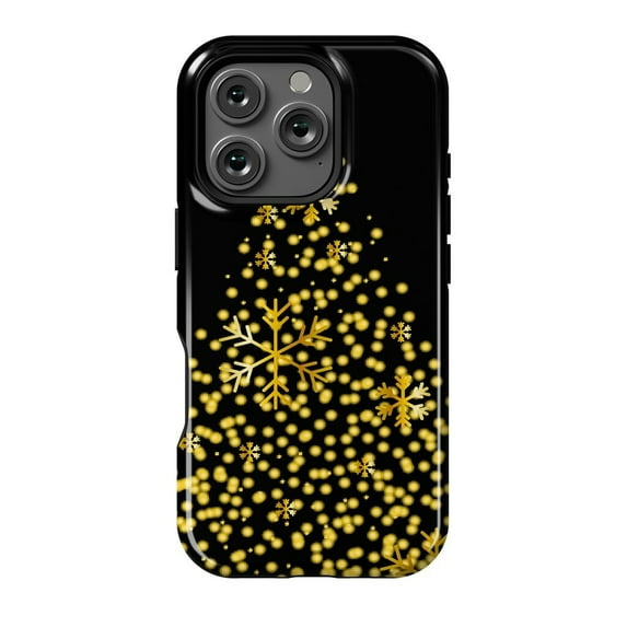 Elegant Golden Holiday Tree Festive Winter Phone Case 17 16 15 14 13 12 ...