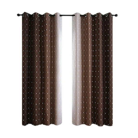 Elegant Gradient Blackout Curtains, Heat Insulation Window Drapes ...