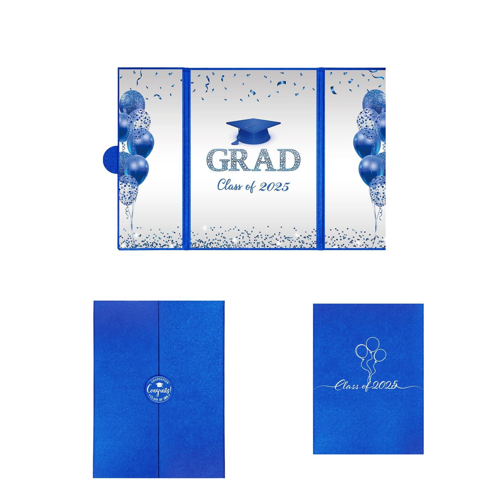 Elegant Graduation Card Set 2025 Rose Gold Design with Envelopes ...
