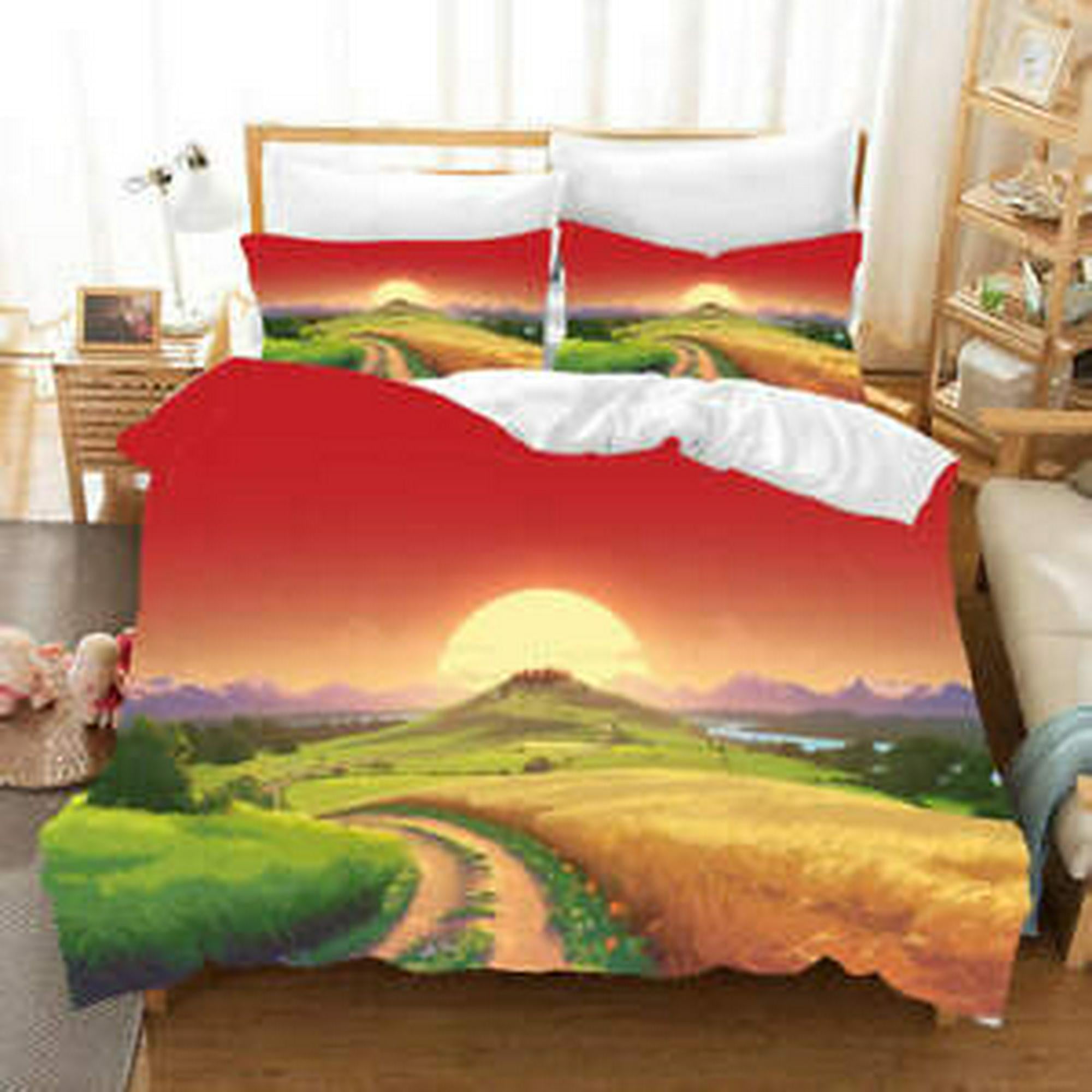 Elegant Gray Rice Field 3D Printed Bedding Set Duvet Cover Pillow ...