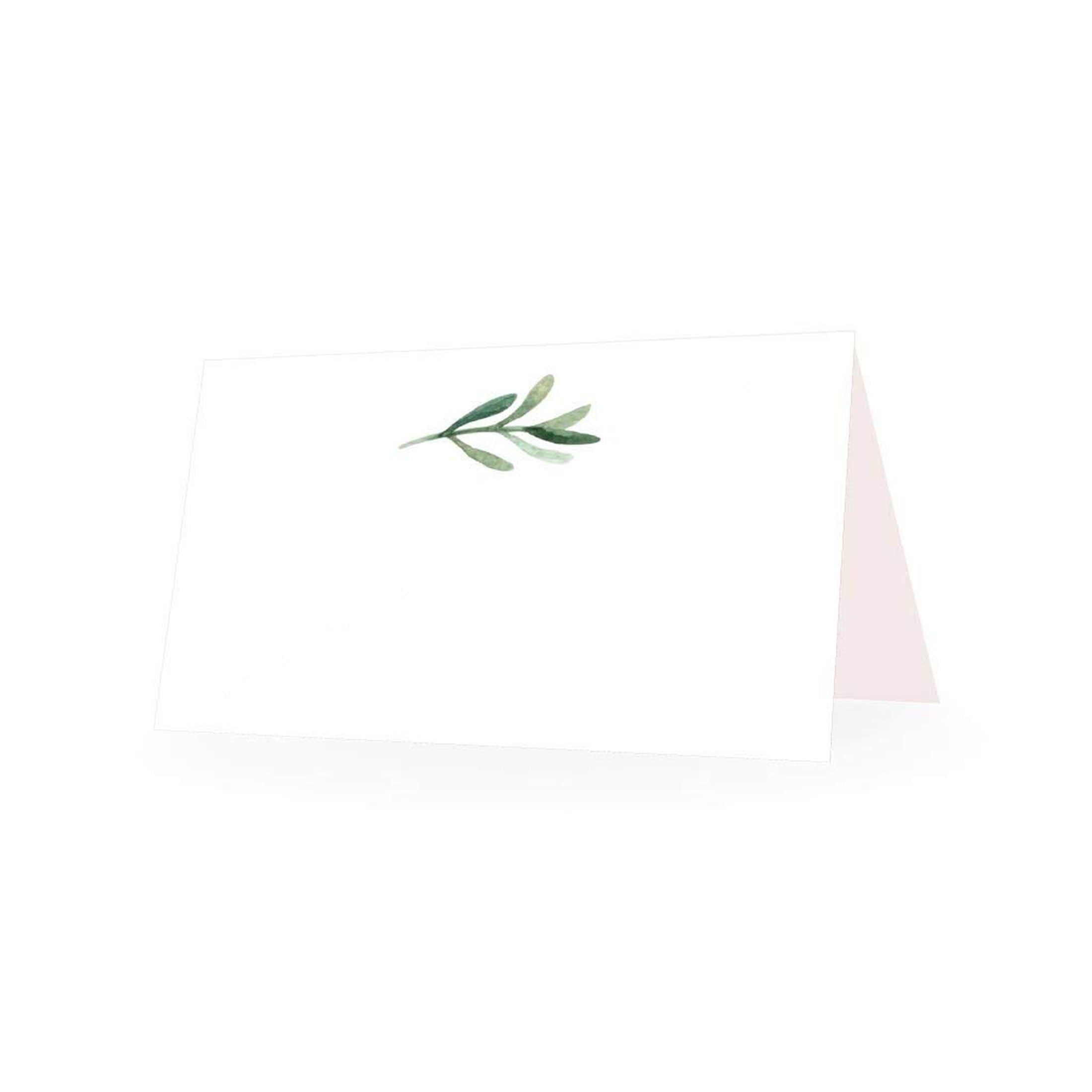 Elegant Greenery Table Place Cards for Weddings and Events - 25 Folded ...