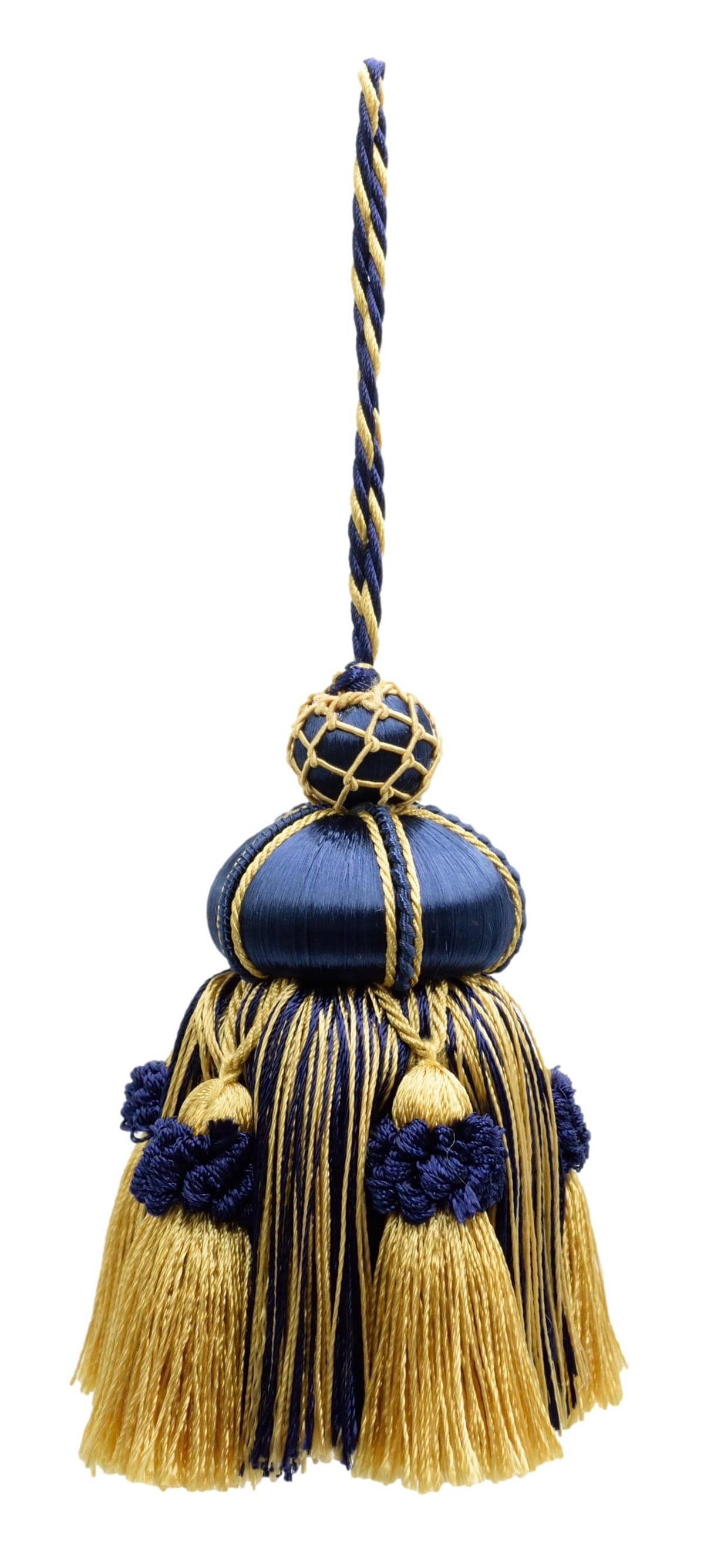 Elegant Hand-crafted 4" (10cm) Key Tassel, 3 1/2" (8.5cm) Loop accented ...