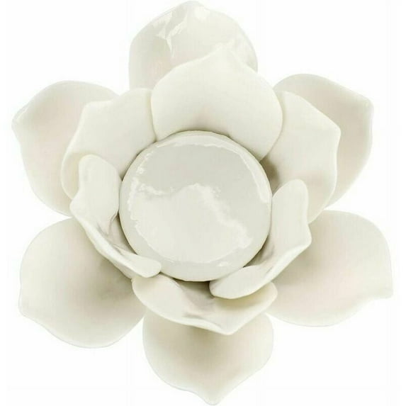 Handcrafted Ceramic Petals Style Lamp, Lotus Flower Tea Light Holder for Enchanting Home Decor ...