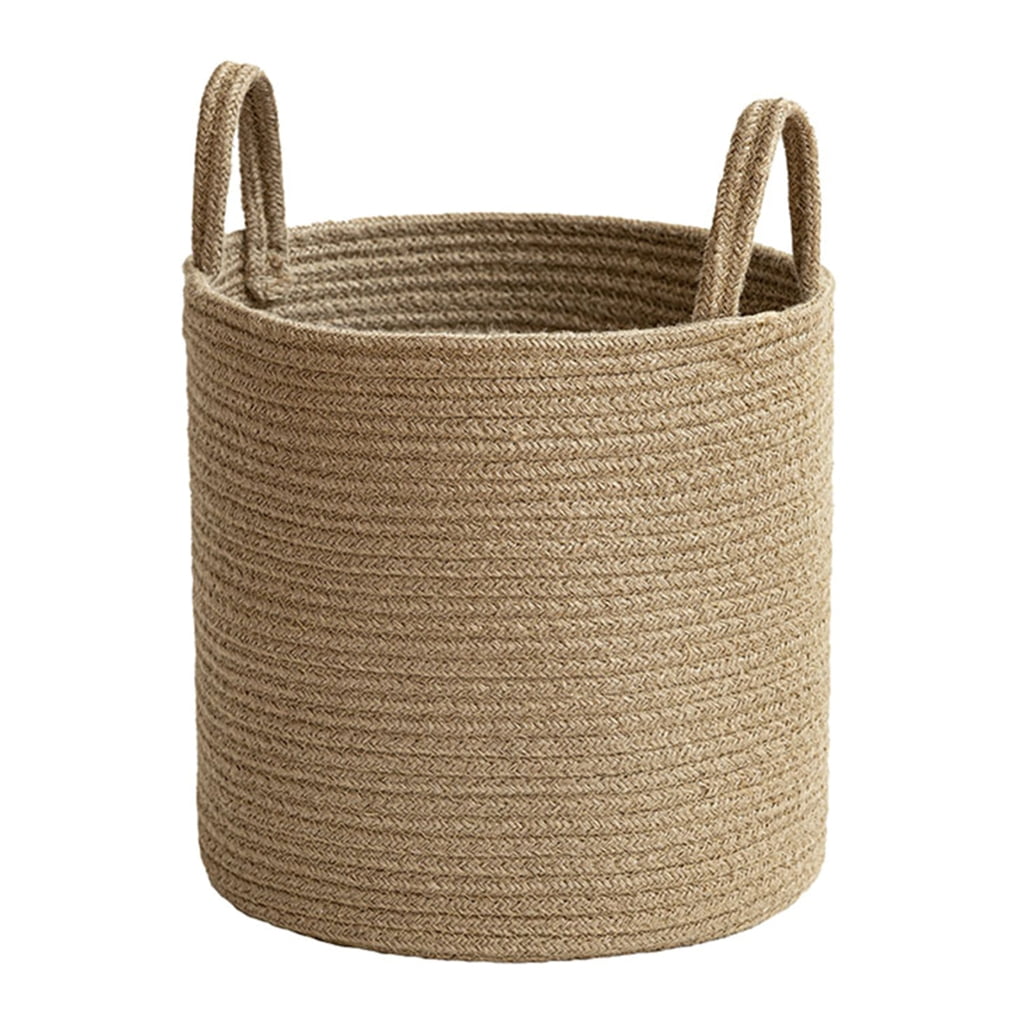 Elegant Handmade Cotton Rope Basket Effective Home Organization Stand ...