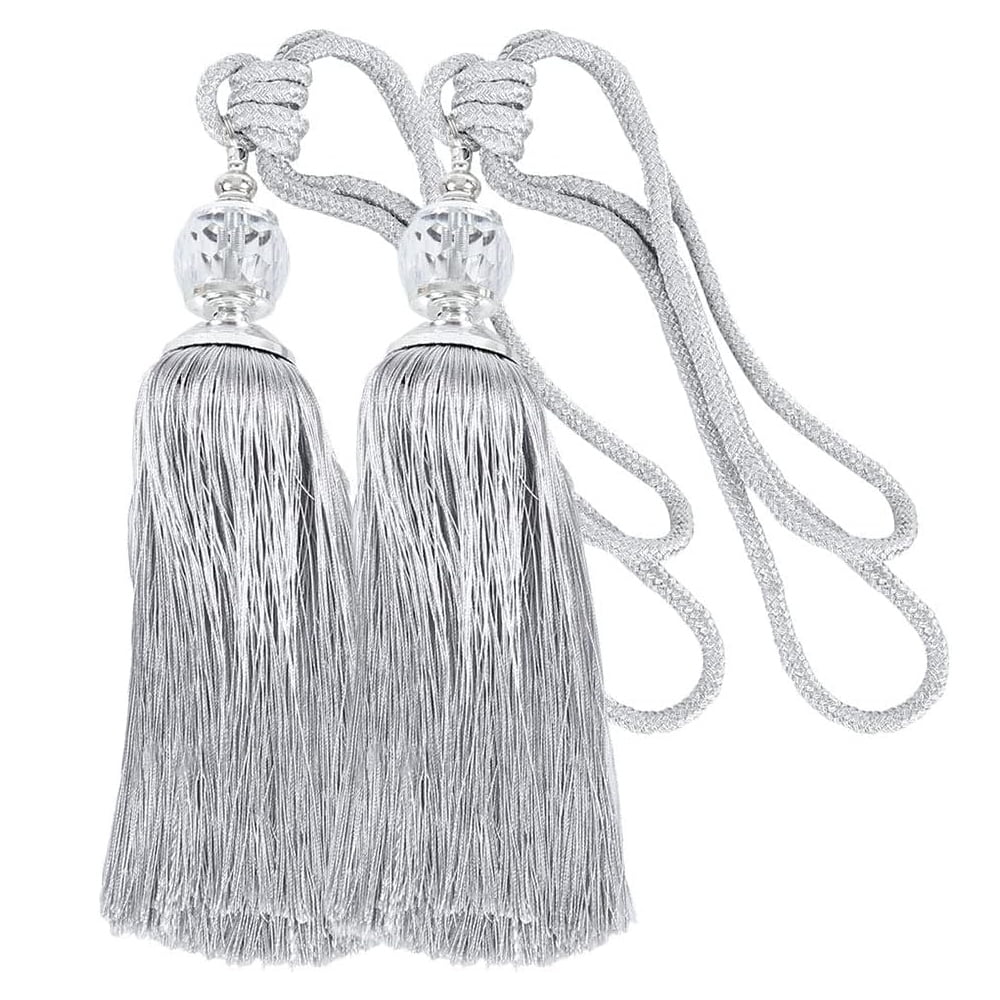 Elegant Handmade Curtain Tiebacks, Crystal Beads Tassels for Luxurious ...