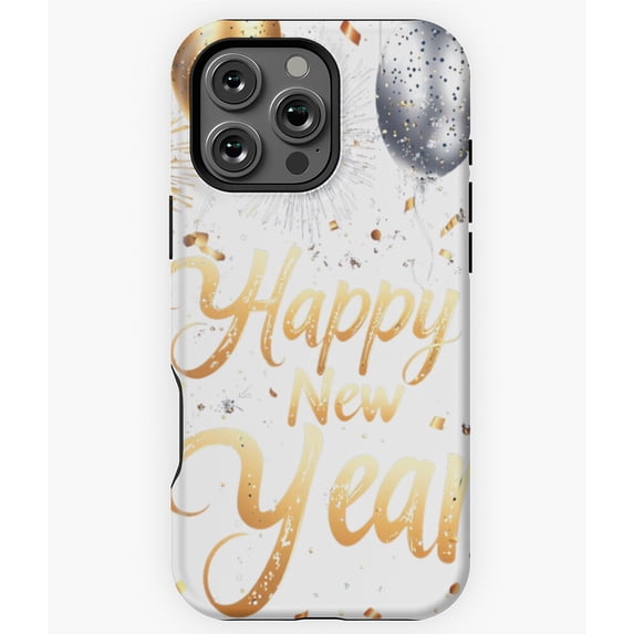 Elegant Happy New Year Celebration Phone Case for iPhone 16 15 14 13 12 ...