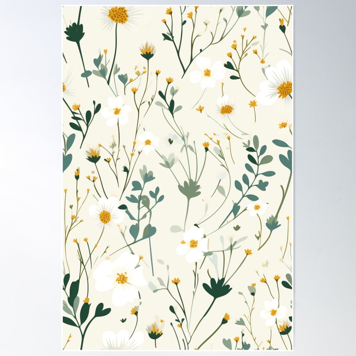 Elegant Harmony Of Flowers: Botanical Elegance Poster Wall Art, Modern Wall Decor For Living ...