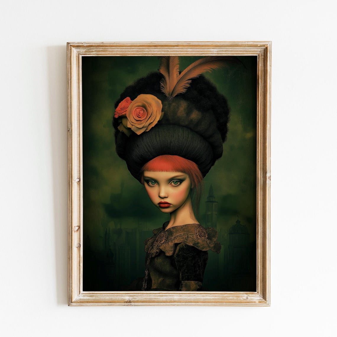 Elegant Haunting Female, Surreal Gothic Portrait, Dark Fantasy Woman ...