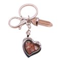 Elegant Heart Shaped Photo Frame Keychain Crafted from Natural Stone ...