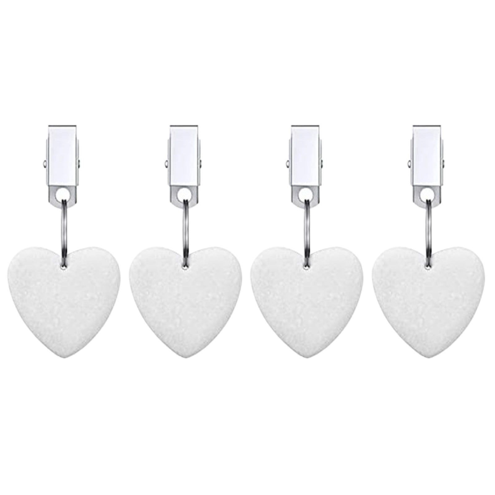 Elegant Heart Shaped Tablecloth Weighted Hanger with Secure Metal Clip ...