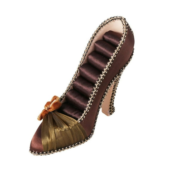 Elegant High Heel Shape Jewelry Organizers Display Stand Fabric Texture ...
