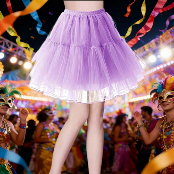 Elegant High Waist Tutu Skirt Featuring Ruffle Hem And Mesh Layer For ...