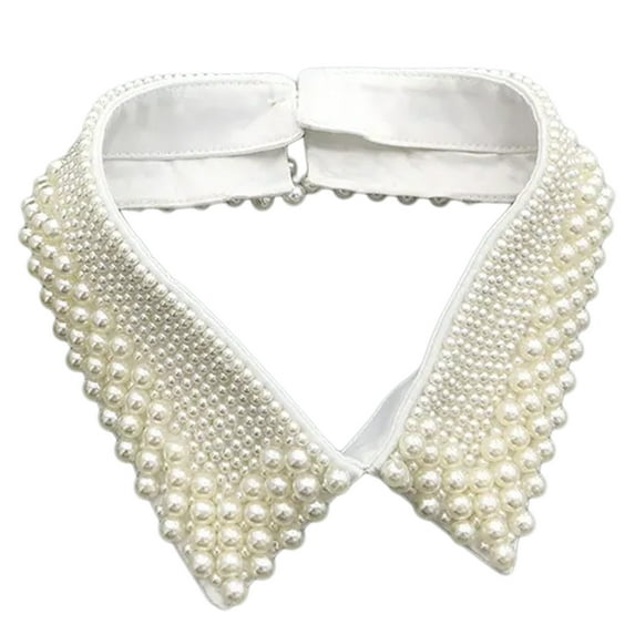 Elegant Imitation Pearls Embellished Detachable Faux Collar for Women ...