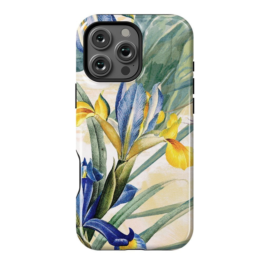 Elegant Iris Flowers Botanical Artwork Phone Case for iPhone 17 16 15 ...