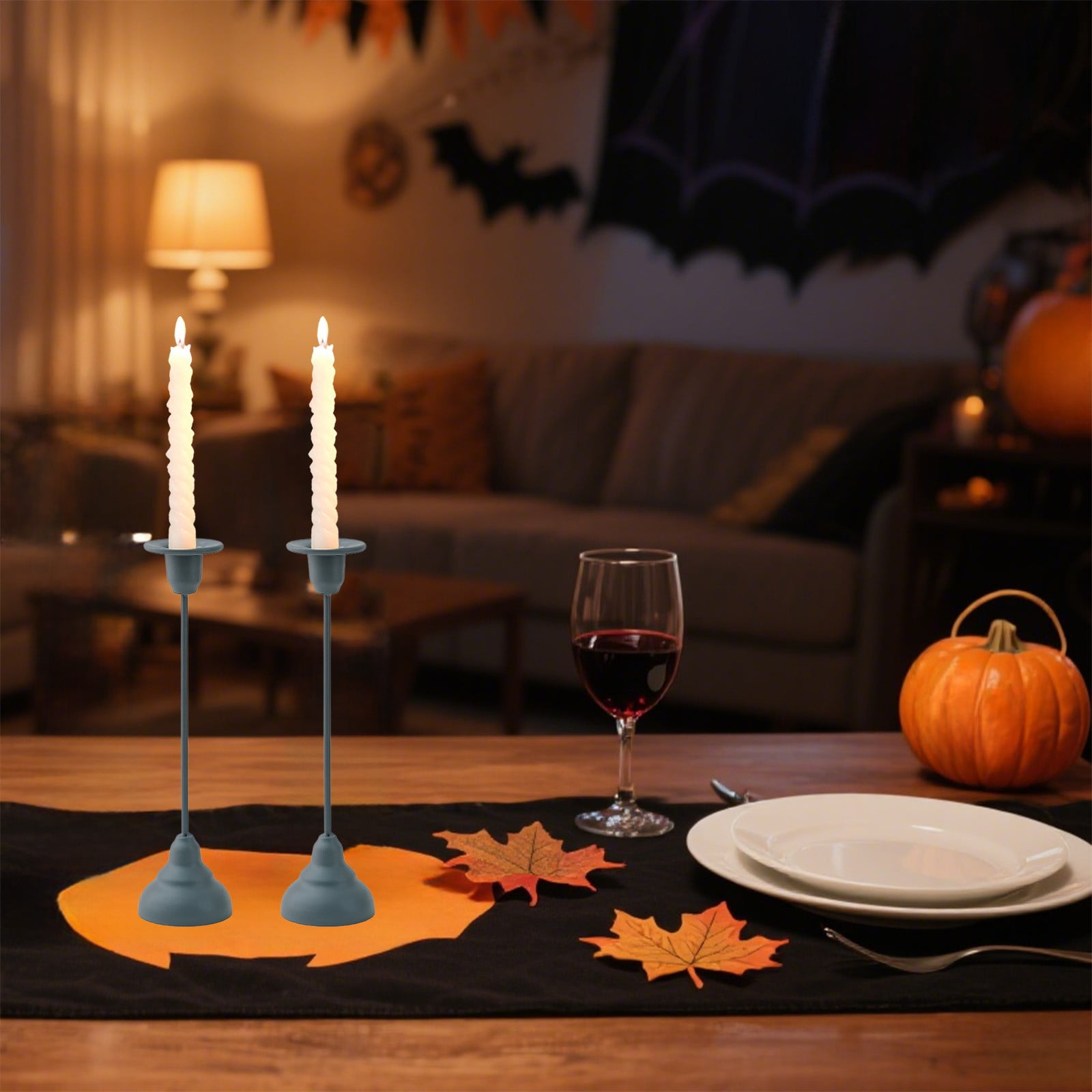 Elegant Iron Candlestick Holder for Dining Table & Living Room ...