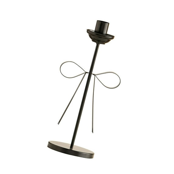 Elegant Iron Taper Holders, Decorative Bowknot Candlestick Stands for ...